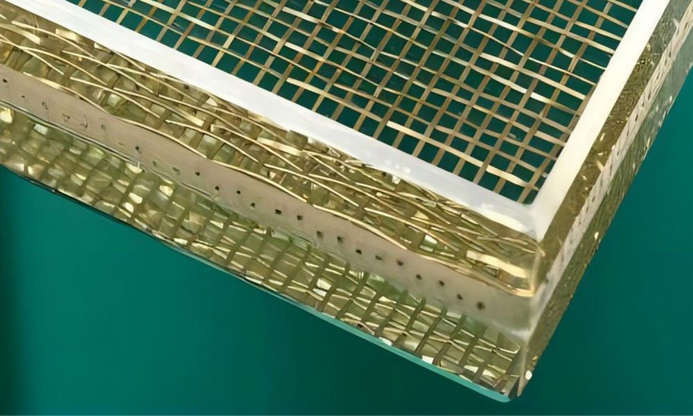 Metal wire laminated glass|wire laminated glass|decorative mesh metal ...